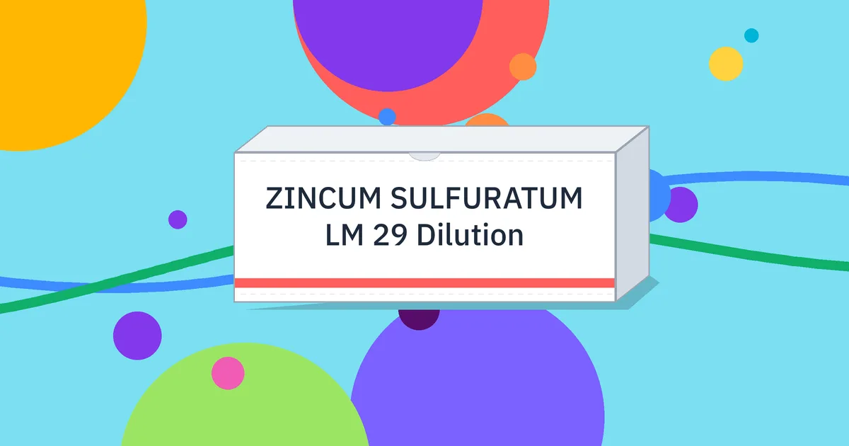 Symbolbild: Packung mit der Aufschrift ZINCUM SULFURATUM LM 29 Dilution (PZN 13299638) – Verfügbarkeit und Bezug in Apotheken in Frankfurt am Main
