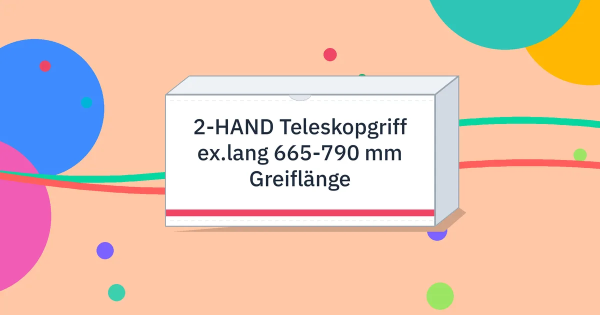 Symbolbild: Packung mit der Aufschrift 2-HAND Teleskopgriff ex.lang 665-790 mm Greiflänge (PZN 06553941) – Verfügbarkeit und Bezug in Apotheken in Frankfurt am Main