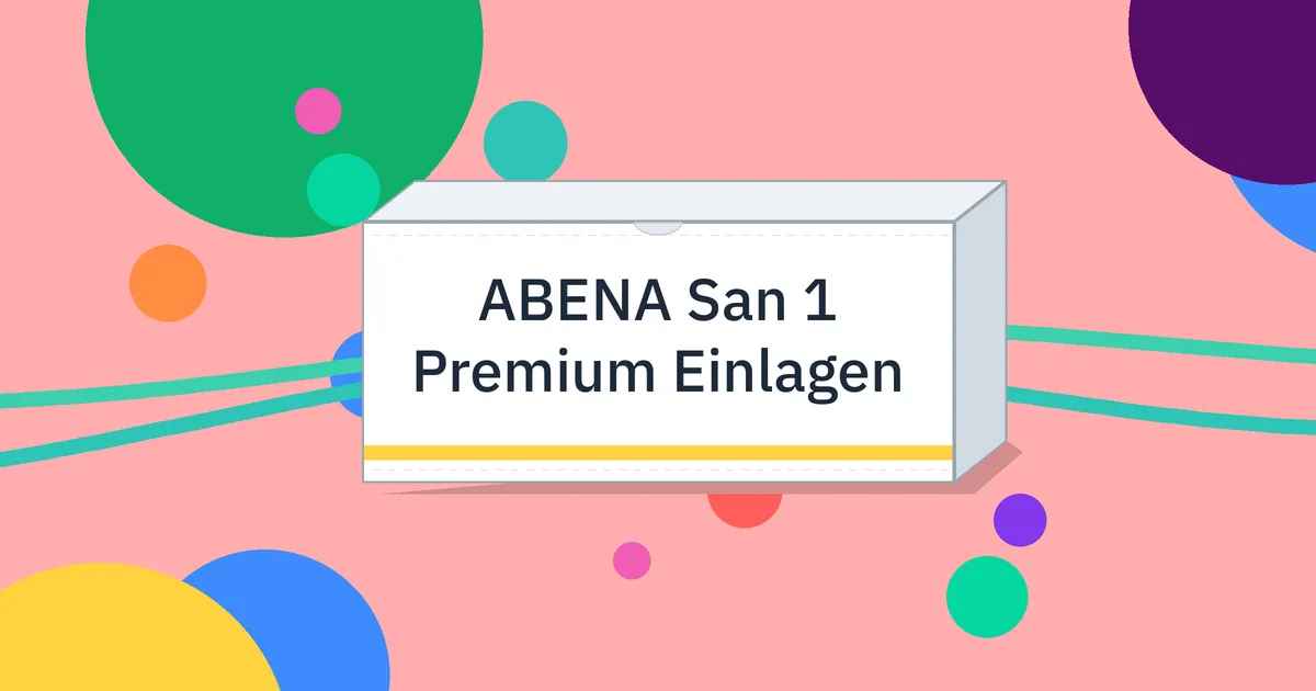 Symbolbild: Packung mit der Aufschrift ABENA San 1 Premium Einlagen (PZN 10219515) – Verfügbarkeit und Bezug in Apotheken in Frankfurt am Main