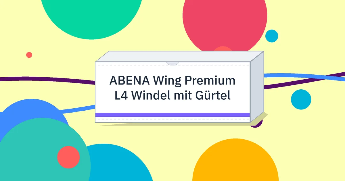 Symbolbild: Packung mit der Aufschrift ABENA Wing Premium L4 Windel mit Gürtel (PZN 17468925) – Verfügbarkeit und Bezug in Apotheken in Frankfurt am Main