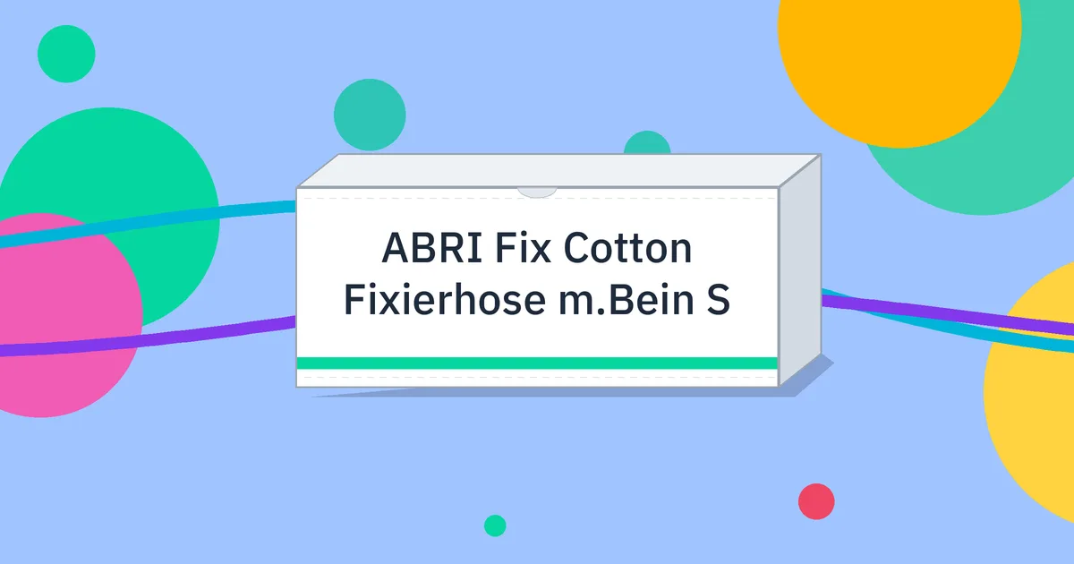 Symbolbild: Packung mit der Aufschrift ABRI Fix Cotton Fixierhose m.Bein S (PZN 12502238) – Verfügbarkeit und Bezug in Apotheken in Frankfurt am Main