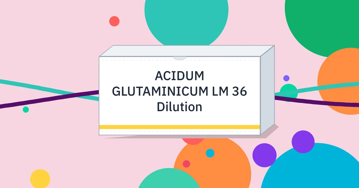 Symbolbild: Packung mit der Aufschrift ACIDUM GLUTAMINICUM LM 36 Dilution (PZN 13276927) – Verfügbarkeit und Bezug in Apotheken in Frankfurt am Main