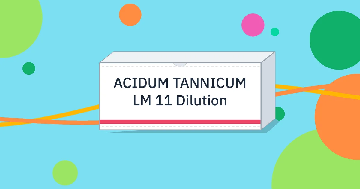 Symbolbild: Packung mit der Aufschrift ACIDUM TANNICUM LM 11 Dilution (PZN 13285694) – Verfügbarkeit und Bezug in Apotheken in Frankfurt am Main
