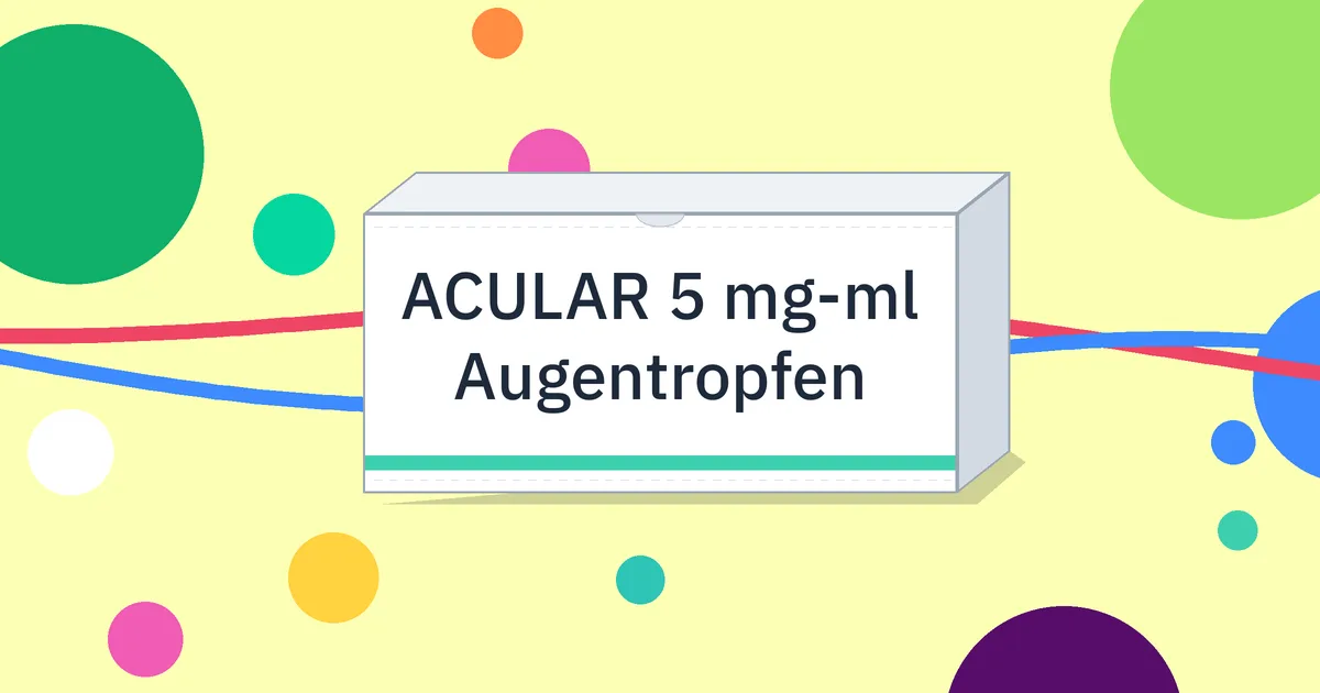 Symbolbild: Packung mit der Aufschrift ACULAR 5 mg-ml Augentropfen (PZN 04914145) – Verfügbarkeit und Bezug in Apotheken in Frankfurt am Main