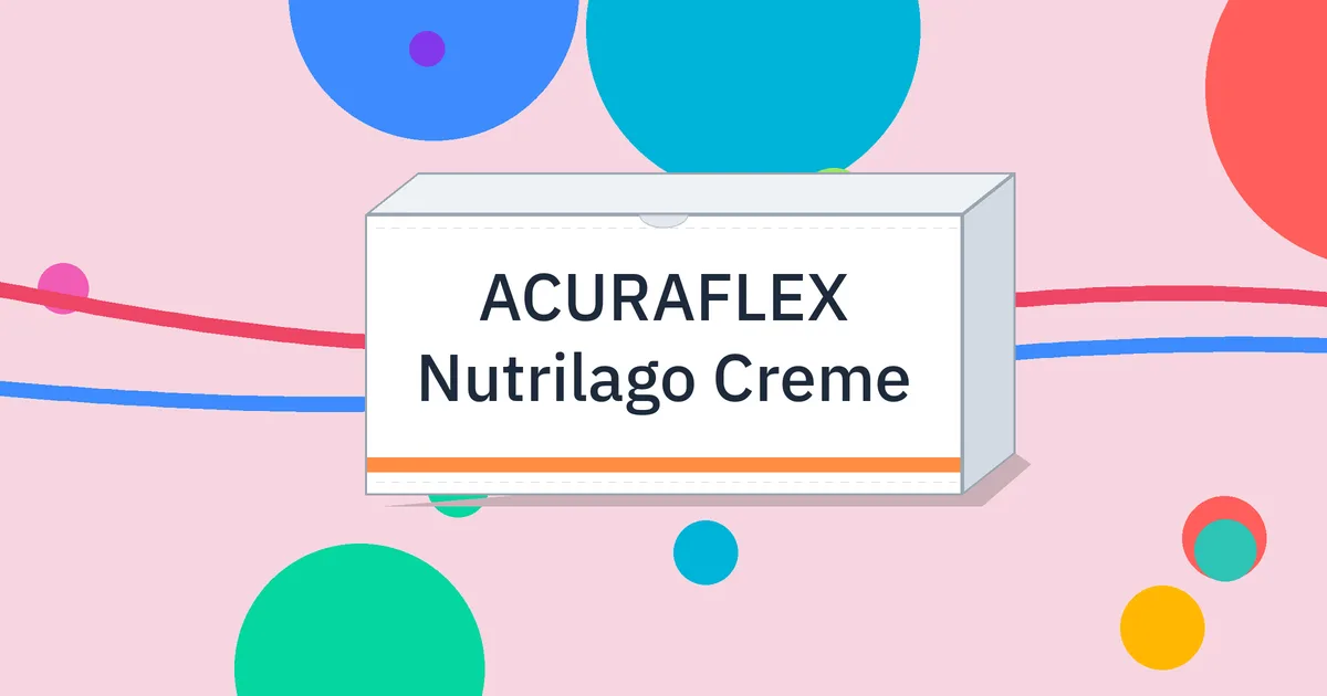 Symbolbild: Packung mit der Aufschrift ACURAFLEX Nutrilago Creme (PZN 17423093) – Verfügbarkeit und Bezug in Apotheken in Frankfurt am Main