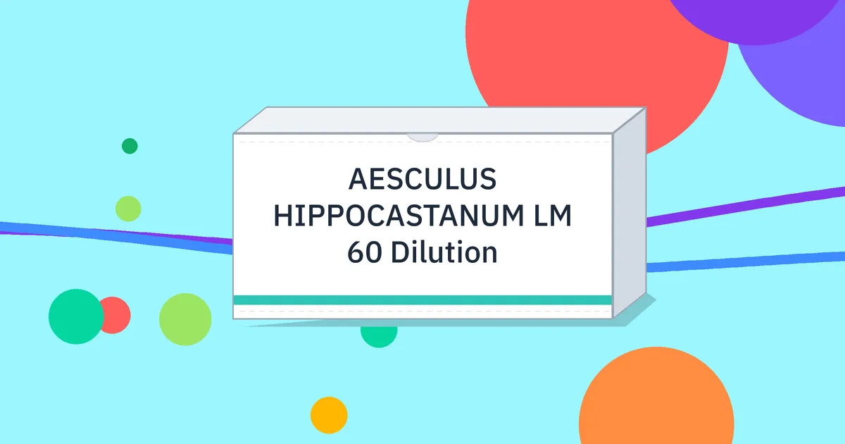 Symbolbild: Packung mit der Aufschrift AESCULUS HIPPOCASTANUM LM 60 Dilution (PZN 12755620) – Verfügbarkeit und Bezug in Apotheken in Frankfurt am Main