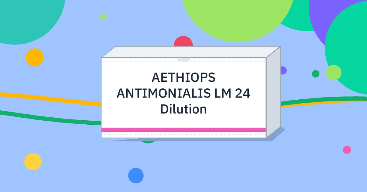 Symbolbild: Packung mit der Aufschrift AETHIOPS ANTIMONIALIS LM 24 Dilution (PZN 13301329) – Verfügbarkeit und Bezug in Apotheken in Frankfurt am Main