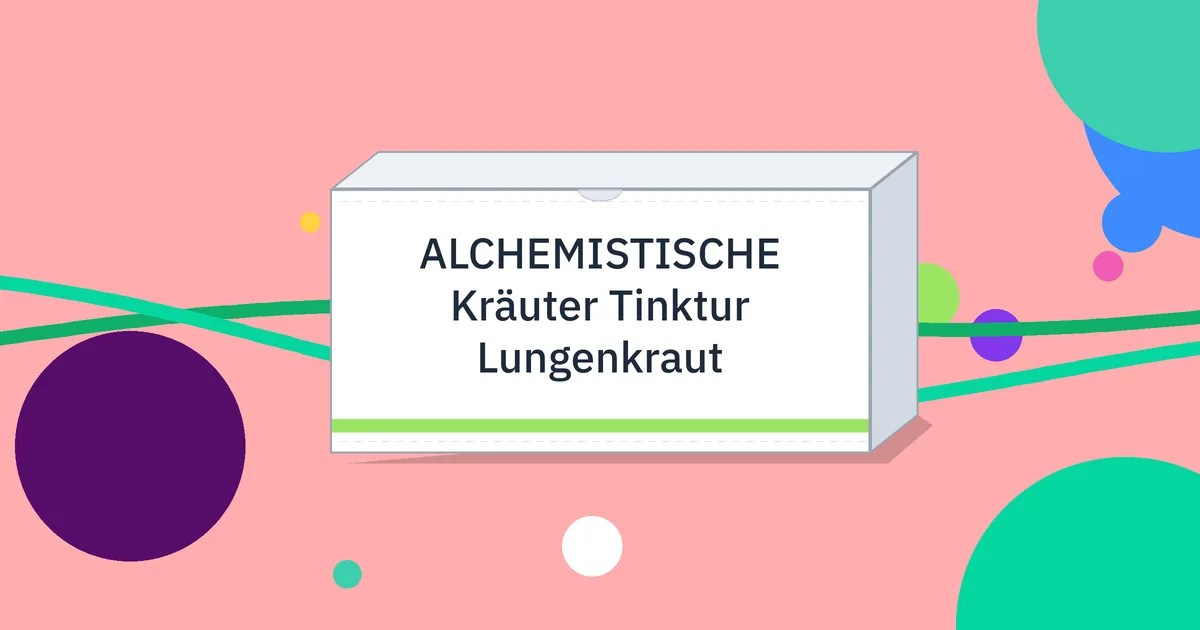 Symbolbild: Packung mit der Aufschrift ALCHEMISTISCHE Kräuter Tinktur Lungenkraut (PZN 12512811) – Verfügbarkeit und Bezug in Apotheken in Frankfurt am Main