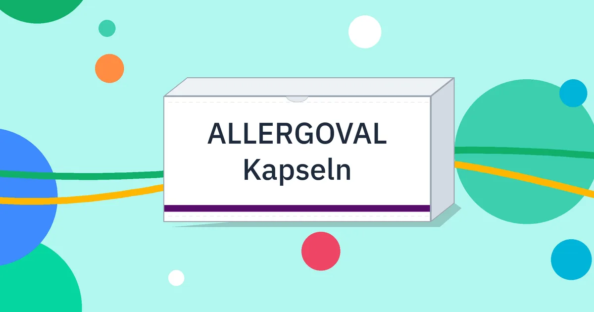 Symbolbild: Packung mit der Aufschrift ALLERGOVAL Kapseln (PZN 04089741) – Verfügbarkeit und Bezug in Apotheken in Frankfurt am Main