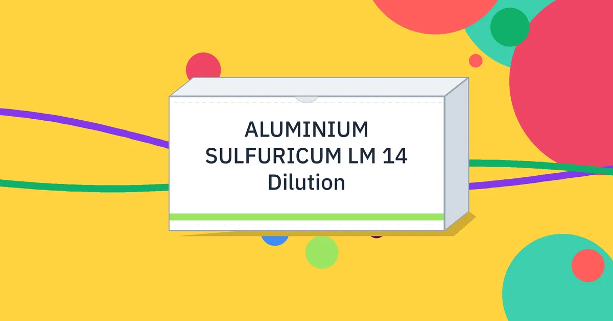 Symbolbild: Packung mit der Aufschrift ALUMINIUM SULFURICUM LM 14 Dilution (PZN 13317649) – Verfügbarkeit und Bezug in Apotheken in Frankfurt am Main