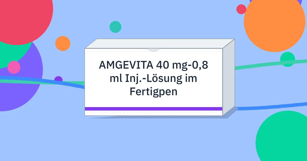 Symbolbild: Packung mit der Aufschrift AMGEVITA 40 mg-0,8 ml Inj.-Lösung im Fertigpen (PZN 15374137) – Verfügbarkeit und Bezug in Apotheken in Frankfurt am Main