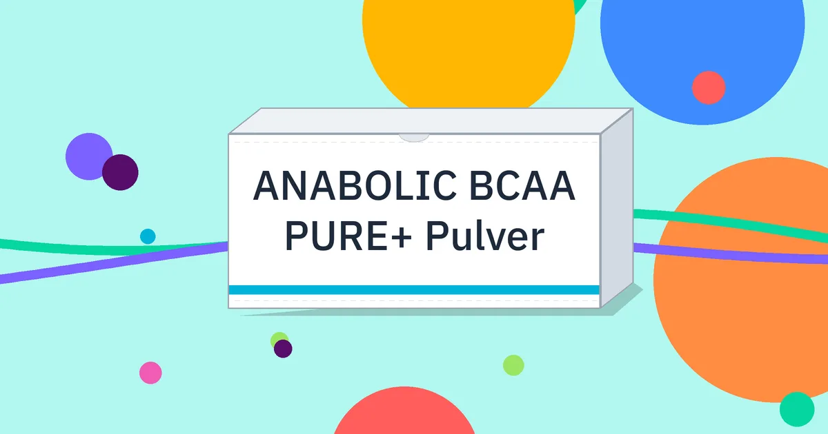 Symbolbild: Packung mit der Aufschrift ANABOLIC BCAA PURE+ Pulver (PZN 10743831) – Verfügbarkeit und Bezug in Apotheken in Frankfurt am Main