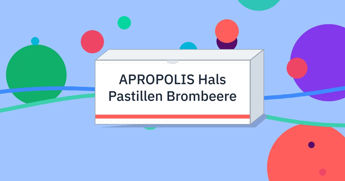 Symbolbild: Packung mit der Aufschrift APROPOLIS Hals Pastillen Brombeere (PZN 07504264) – Verfügbarkeit und Bezug in Apotheken in Frankfurt am Main