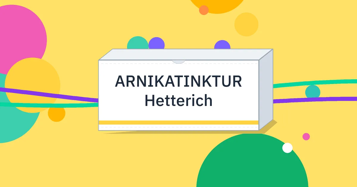 Symbolbild: Packung mit der Aufschrift ARNIKATINKTUR Hetterich (PZN 03060698) – Verfügbarkeit und Bezug in Apotheken in Frankfurt am Main
