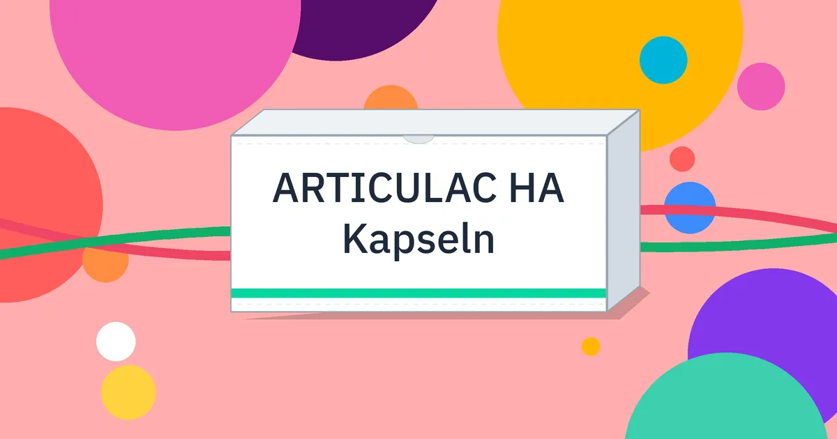 Symbolbild: Packung mit der Aufschrift ARTICULAC HA Kapseln (PZN 06917892) – Verfügbarkeit und Bezug in Apotheken in Frankfurt am Main