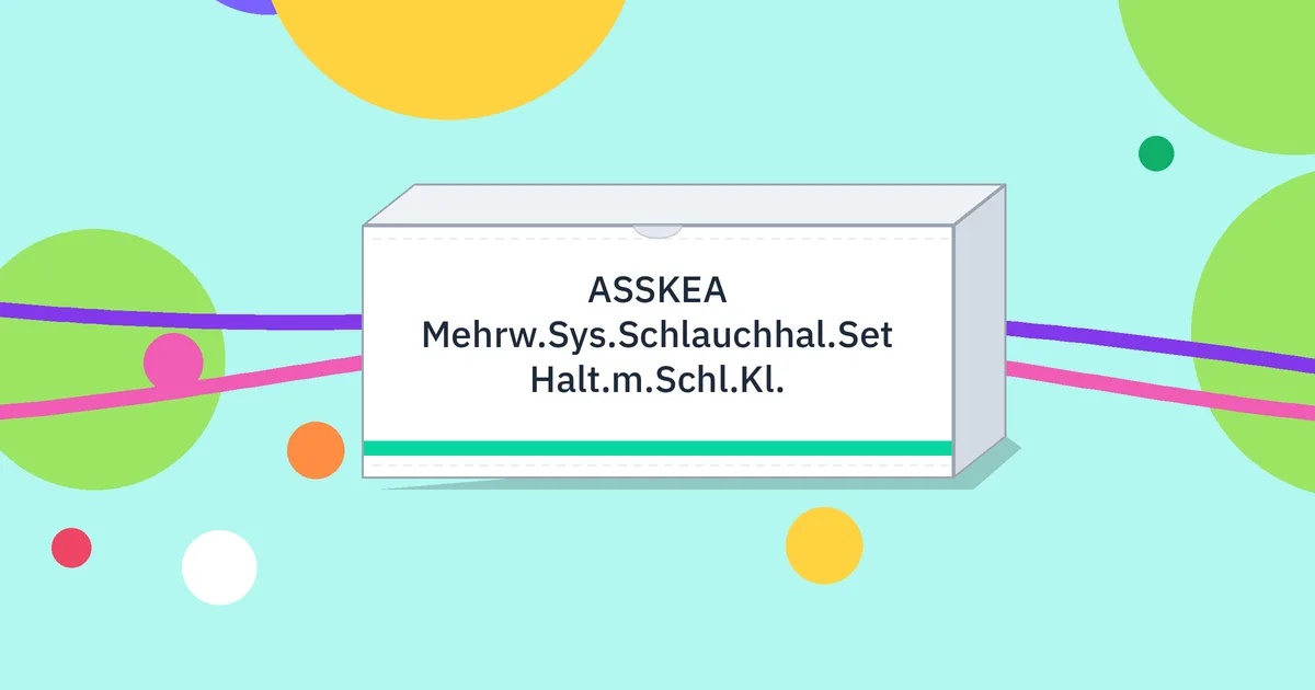 Symbolbild: Packung mit der Aufschrift ASSKEA Mehrw.Sys.Schlauchhal.Set Halt.m.Schl.Kl. (PZN 05355015) – Verfügbarkeit und Bezug in Apotheken in Frankfurt am Main