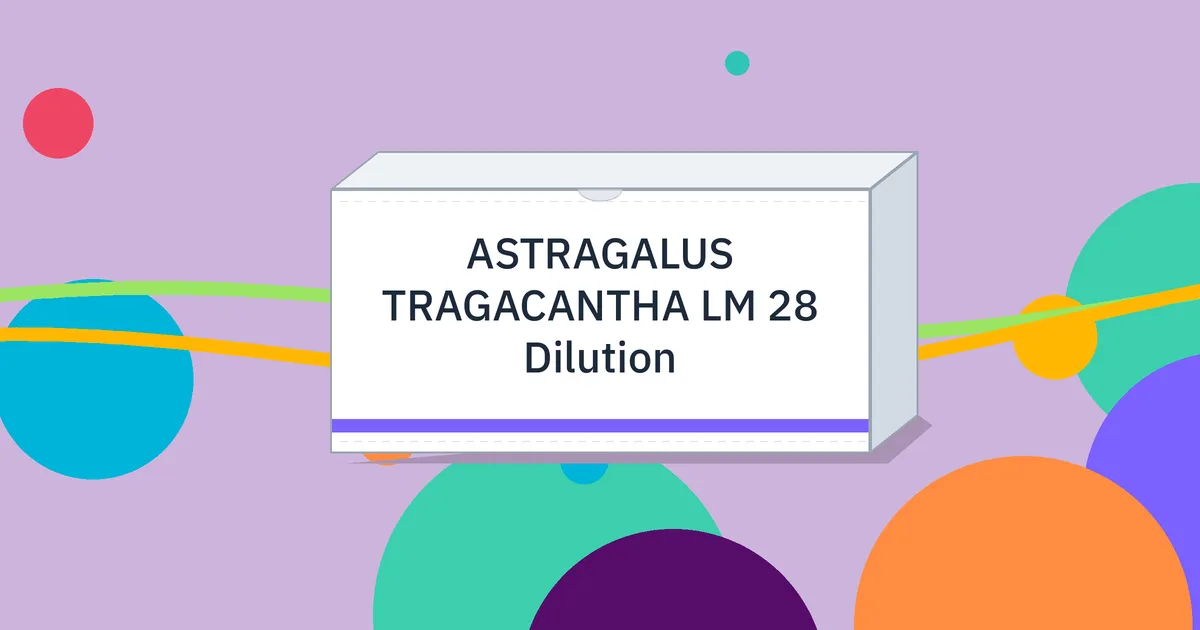 Symbolbild: Packung mit der Aufschrift ASTRAGALUS TRAGACANTHA LM 28 Dilution (PZN 13405253) – Verfügbarkeit und Bezug in Apotheken in Frankfurt am Main