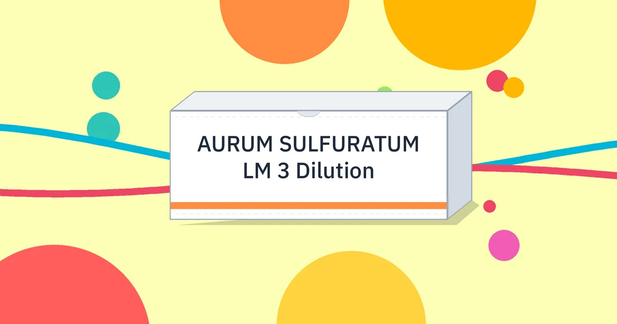 Symbolbild: Packung mit der Aufschrift AURUM SULFURATUM LM 3 Dilution (PZN 09430386) – Verfügbarkeit und Bezug in Apotheken in Frankfurt am Main