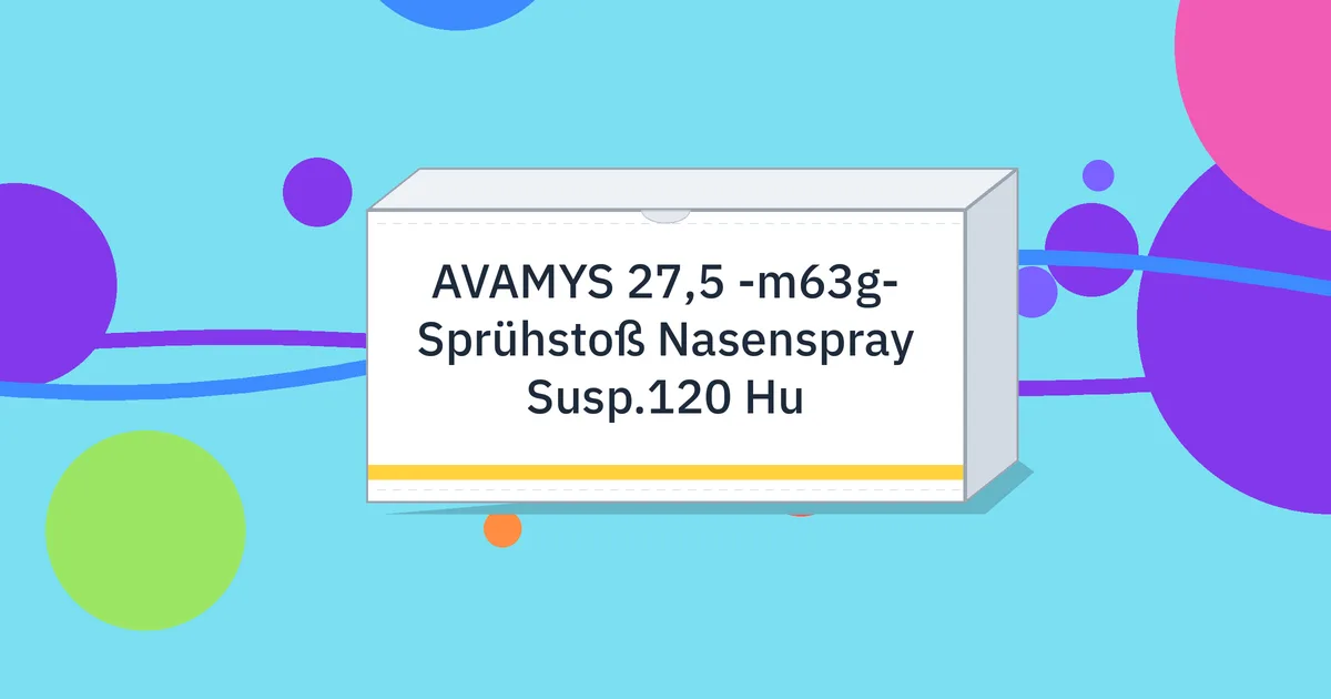 Symbolbild: Packung mit der Aufschrift AVAMYS 27,5 -m63g-Sprühstoß Nasenspray Susp.120 Hu (PZN 20626658) – Verfügbarkeit und Bezug in Apotheken in Frankfurt am Main