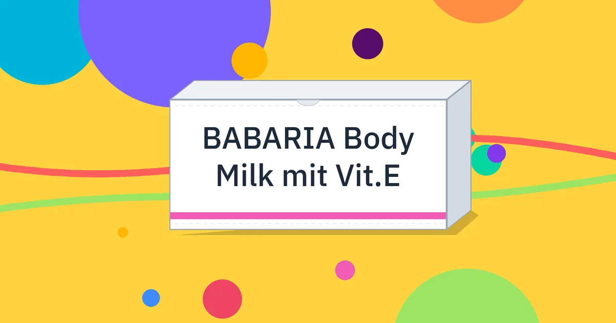 Symbolbild: Packung mit der Aufschrift BABARIA Body Milk mit Vit.E (PZN 17271849) – Verfügbarkeit und Bezug in Apotheken in Frankfurt am Main