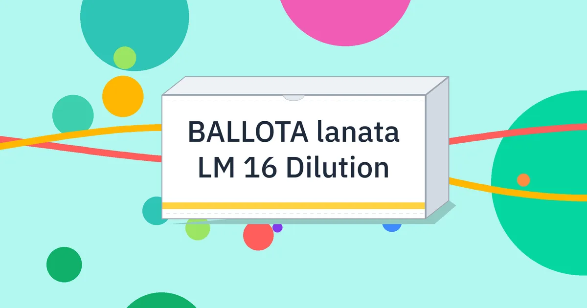Symbolbild: Packung mit der Aufschrift BALLOTA lanata LM 16 Dilution (PZN 13374038) – Verfügbarkeit und Bezug in Apotheken in Frankfurt am Main