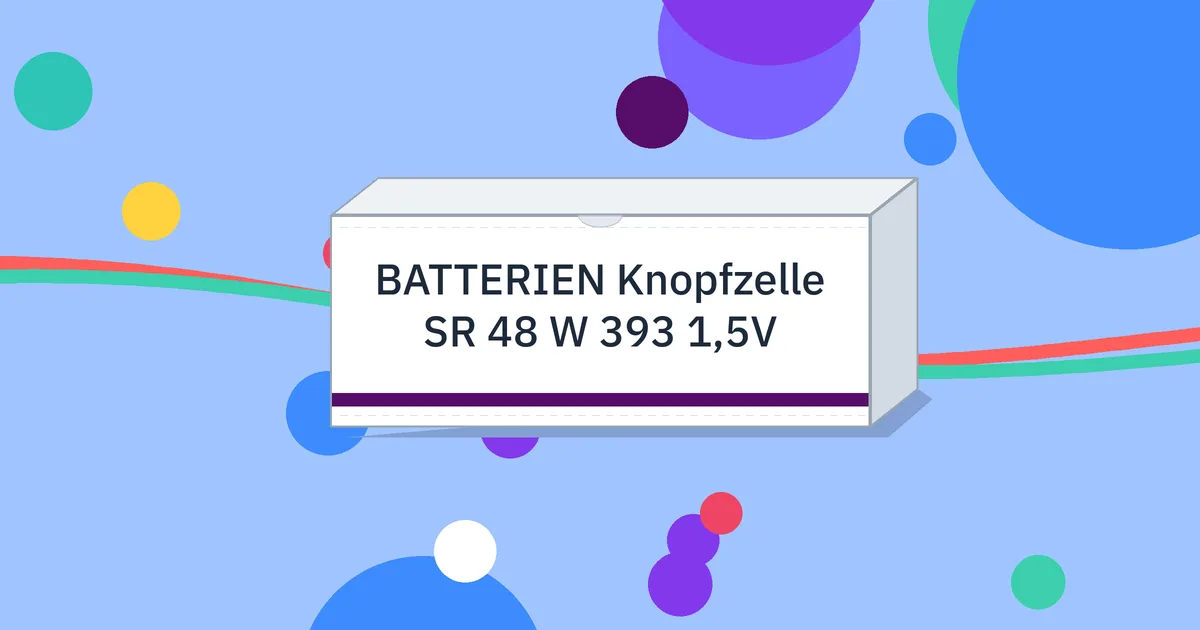 Symbolbild: Packung mit der Aufschrift BATTERIEN Knopfzelle SR 48 W 393 1,5V (PZN 00685110) – Verfügbarkeit und Bezug in Apotheken in Frankfurt am Main