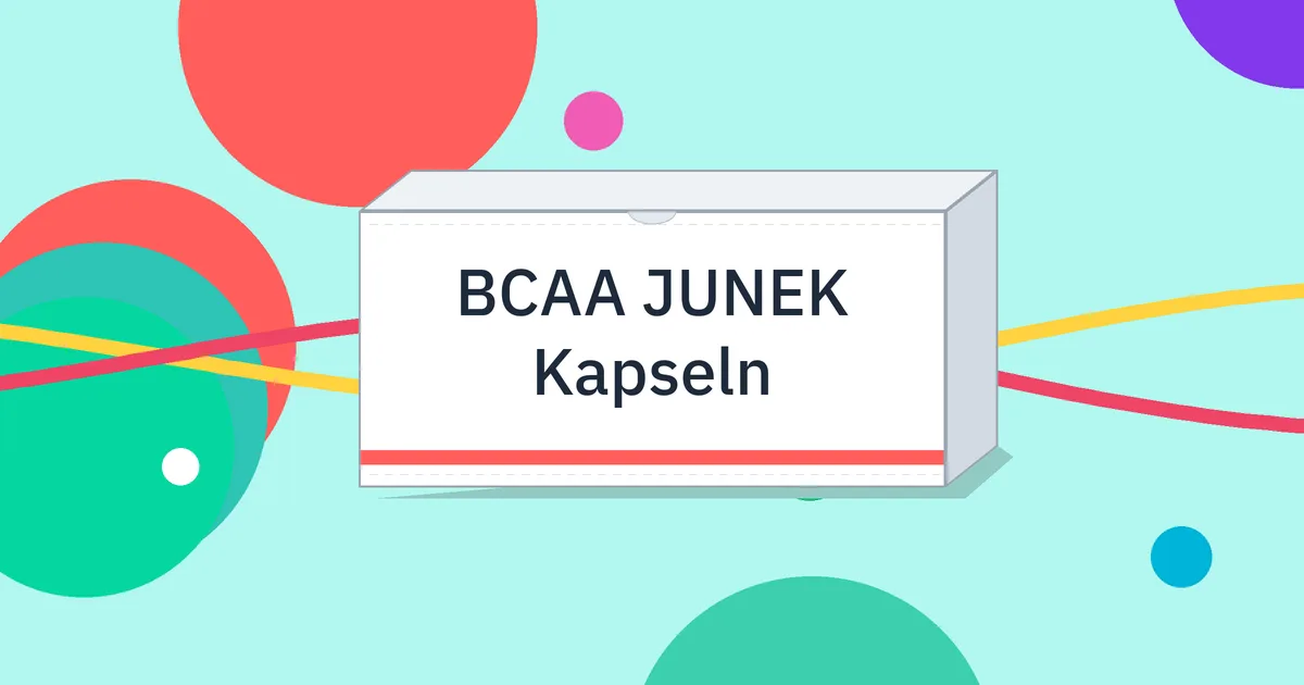 Symbolbild: Packung mit der Aufschrift BCAA JUNEK Kapseln (PZN 10732201) – Verfügbarkeit und Bezug in Apotheken in Frankfurt am Main