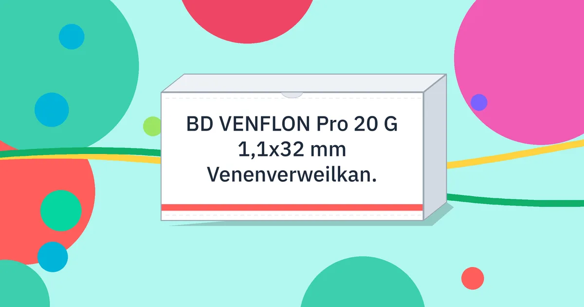 Symbolbild: Packung mit der Aufschrift BD VENFLON Pro 20 G 1,1x32 mm Venenverweilkan. (PZN 00944327) – Verfügbarkeit und Bezug in Apotheken in Frankfurt am Main