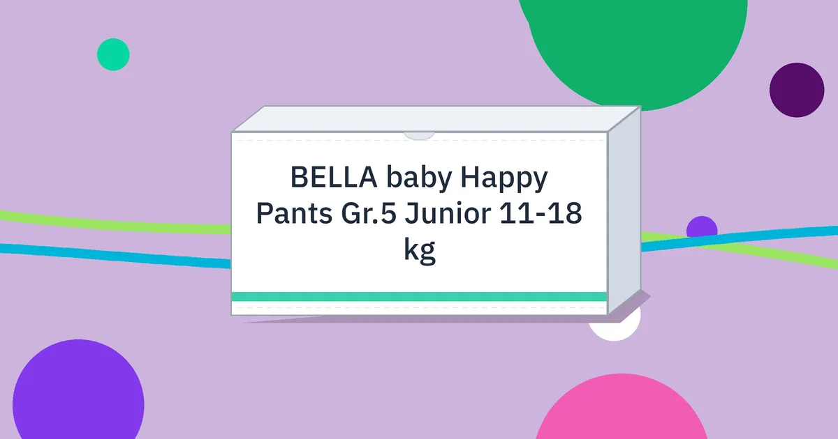 Symbolbild: Packung mit der Aufschrift BELLA baby Happy Pants Gr.5 Junior 11-18 kg (PZN 17979258) – Verfügbarkeit und Bezug in Apotheken in Frankfurt am Main