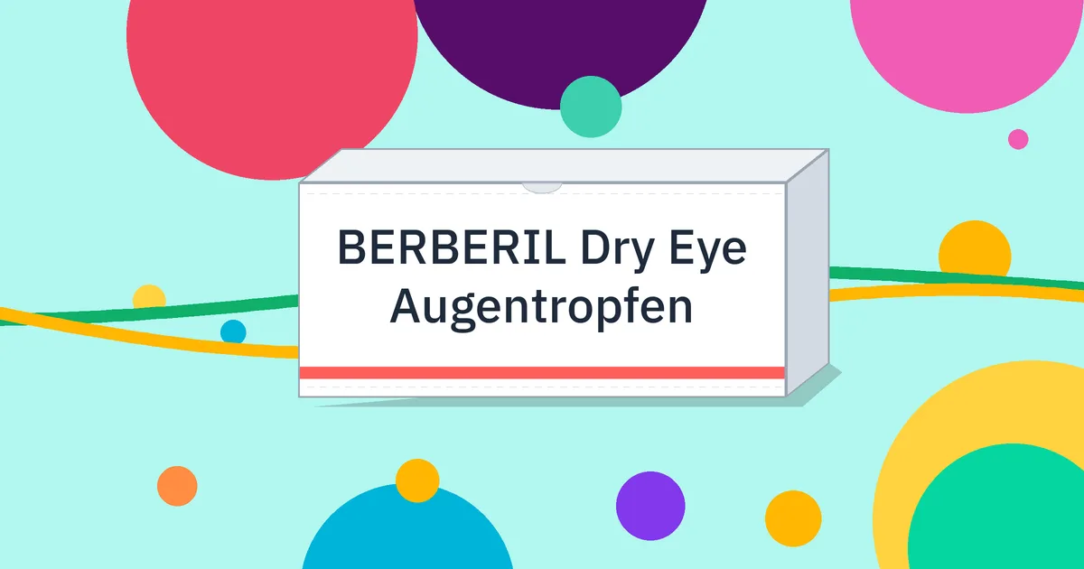 Symbolbild: Packung mit der Aufschrift BERBERIL Dry Eye Augentropfen (PZN 01929465) – Verfügbarkeit und Bezug in Apotheken in Frankfurt am Main