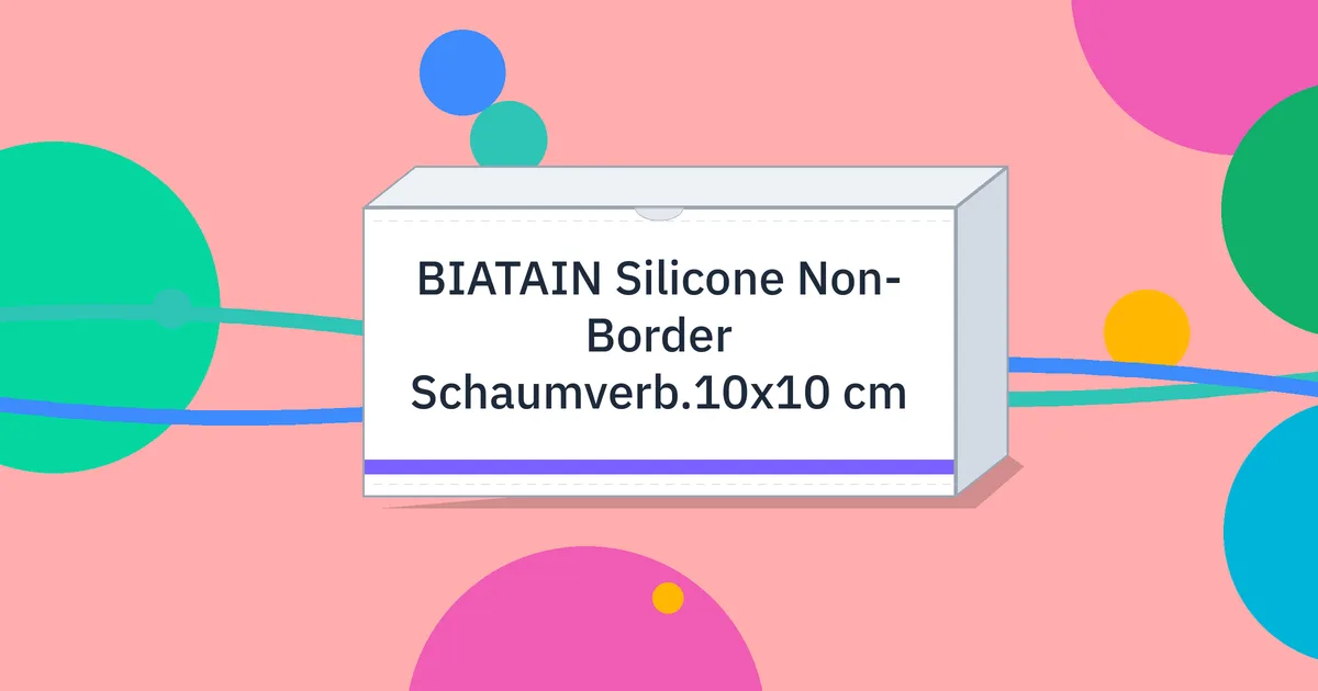 Symbolbild: Packung mit der Aufschrift BIATAIN Silicone Non-Border Schaumverb.10x10 cm (PZN 20543412) – Verfügbarkeit und Bezug in Apotheken in Frankfurt am Main