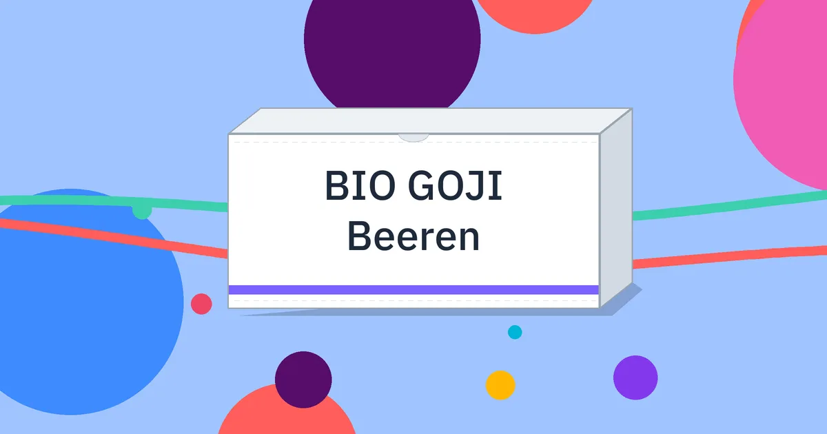 Symbolbild: Packung mit der Aufschrift BIO GOJI Beeren (PZN 09464899) – Verfügbarkeit und Bezug in Apotheken in Frankfurt am Main