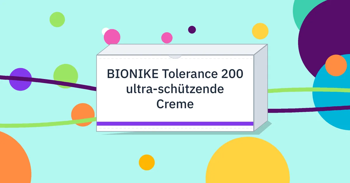 Symbolbild: Packung mit der Aufschrift BIONIKE Tolerance 200 ultra-schützende Creme (PZN 14371444) – Verfügbarkeit und Bezug in Apotheken in Frankfurt am Main