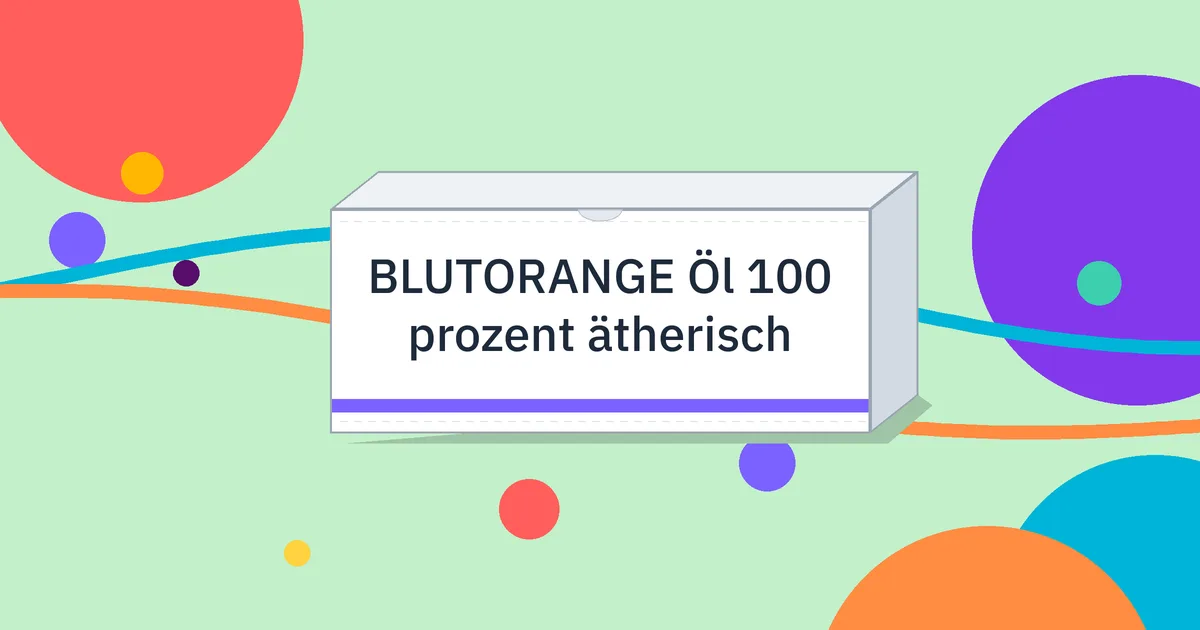 Symbolbild: Packung mit der Aufschrift BLUTORANGE Öl 100 prozent ätherisch (PZN 07616632) – Verfügbarkeit und Bezug in Apotheken in Frankfurt am Main