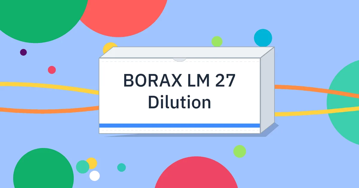 Symbolbild: Packung mit der Aufschrift BORAX LM 27 Dilution (PZN 12796300) – Verfügbarkeit und Bezug in Apotheken in Frankfurt am Main
