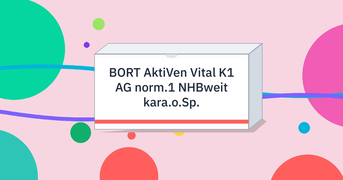 Symbolbild: Packung mit der Aufschrift BORT AktiVen Vital K1 AG norm.1 NHBweit kara.o.Sp. (PZN 13734979) – Verfügbarkeit und Bezug in Apotheken in Frankfurt am Main