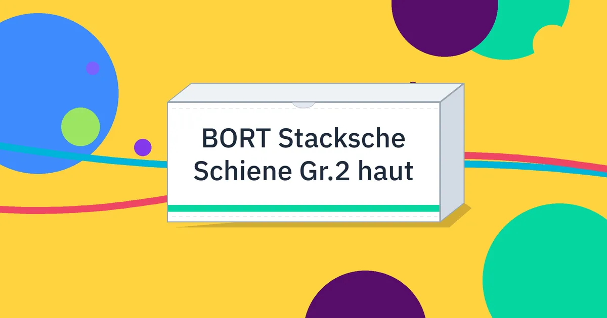 Symbolbild: Packung mit der Aufschrift BORT Stacksche Schiene Gr.2 haut (PZN 02733729) – Verfügbarkeit und Bezug in Apotheken in Frankfurt am Main