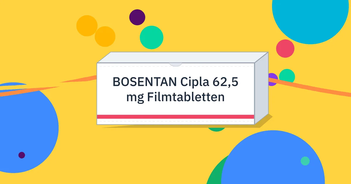 Symbolbild: Packung mit der Aufschrift BOSENTAN Cipla 62,5 mg Filmtabletten (PZN 11715222) – Verfügbarkeit und Bezug in Apotheken in Frankfurt am Main