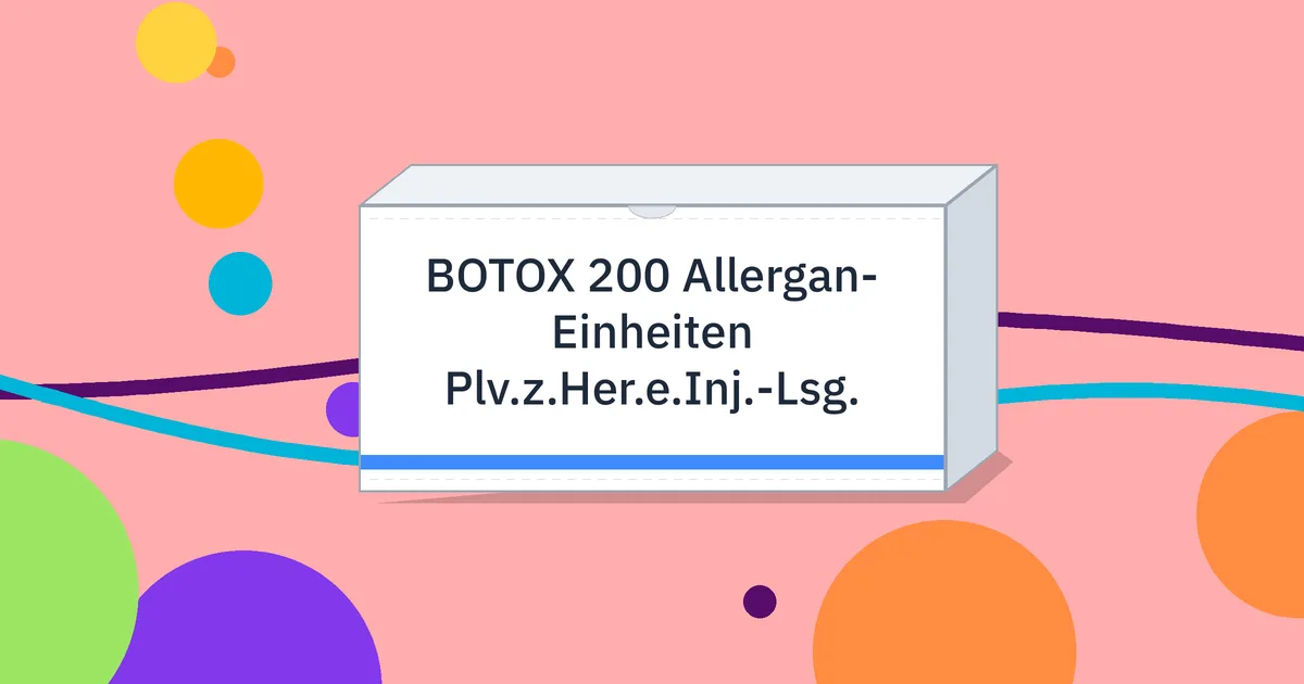 Symbolbild: Packung mit der Aufschrift BOTOX 200 Allergan-Einheiten Plv.z.Her.e.Inj.-Lsg. (PZN 11521185) – Verfügbarkeit und Bezug in Apotheken in Frankfurt am Main