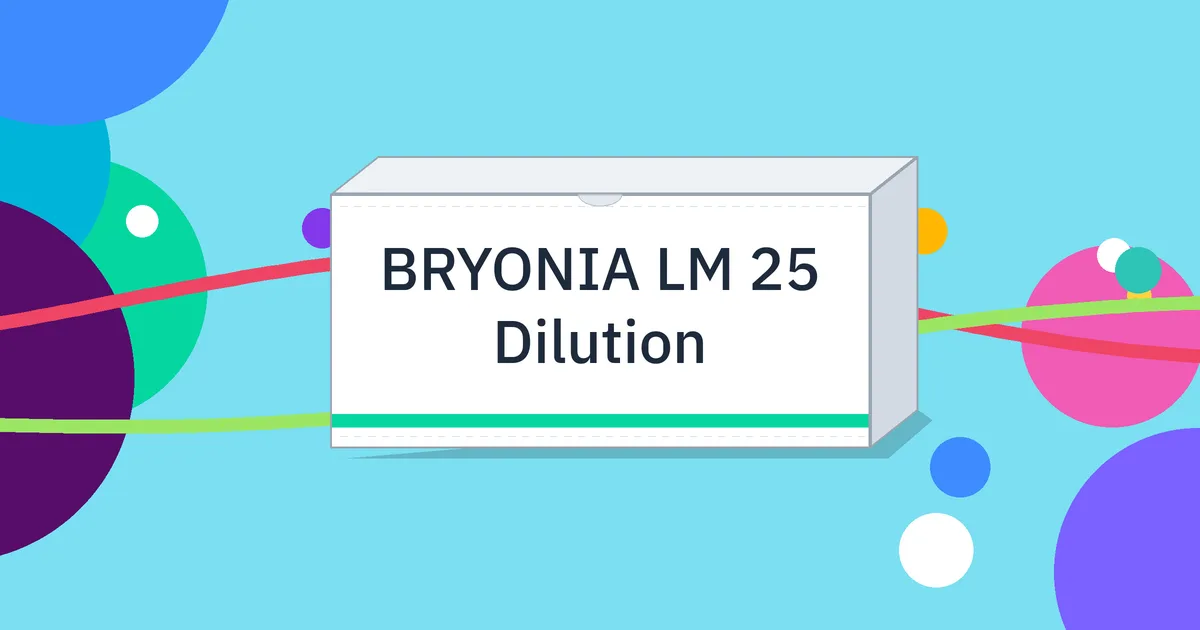 Symbolbild: Packung mit der Aufschrift BRYONIA LM 25 Dilution (PZN 12797156) – Verfügbarkeit und Bezug in Apotheken in Frankfurt am Main