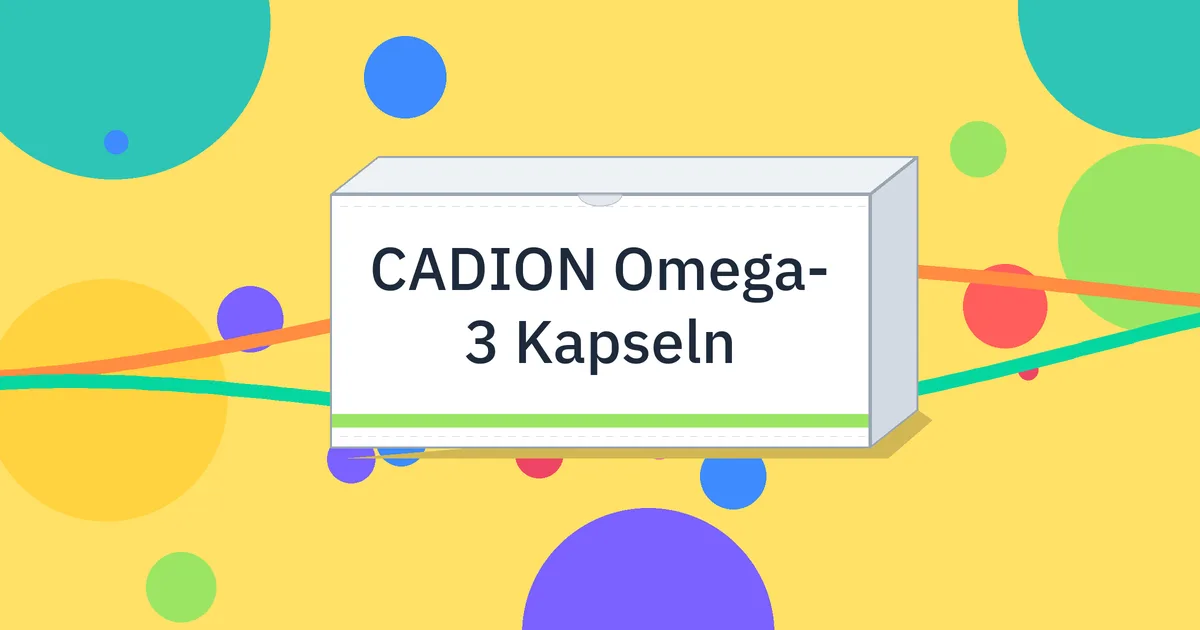 Symbolbild: Packung mit der Aufschrift CADION Omega-3 Kapseln (PZN 10326547) – Verfügbarkeit und Bezug in Apotheken in Frankfurt am Main