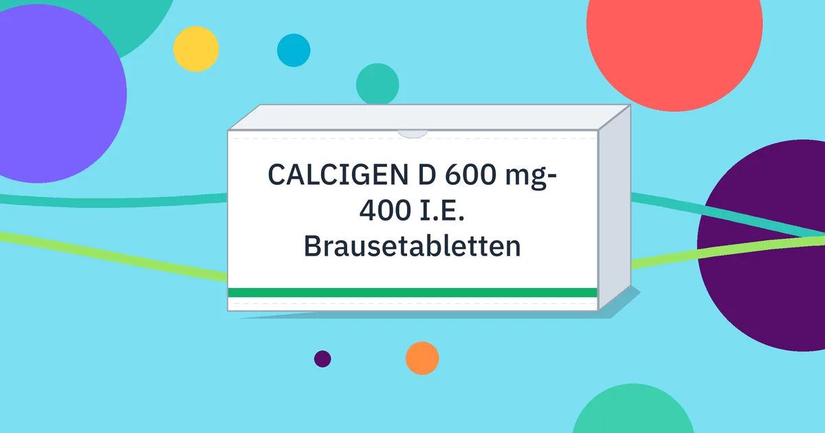 Symbolbild: Packung mit der Aufschrift CALCIGEN D 600 mg-400 I.E. Brausetabletten (PZN 01401764) – Verfügbarkeit und Bezug in Apotheken in Frankfurt am Main