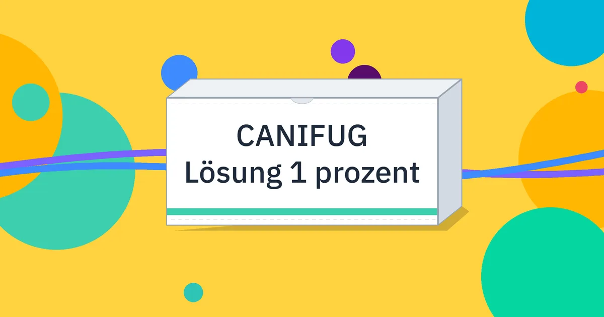 Symbolbild: Packung mit der Aufschrift CANIFUG Lösung 1 prozent (PZN 08622847) – Verfügbarkeit und Bezug in Apotheken in Frankfurt am Main