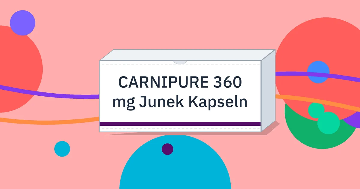 Symbolbild: Packung mit der Aufschrift CARNIPURE 360 mg Junek Kapseln (PZN 00986857) – Verfügbarkeit und Bezug in Apotheken in Frankfurt am Main