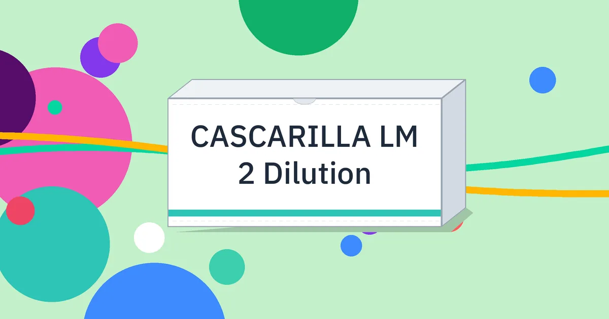 Symbolbild: Packung mit der Aufschrift CASCARILLA LM 2 Dilution (PZN 13433249) – Verfügbarkeit und Bezug in Apotheken in Frankfurt am Main