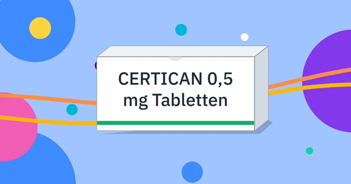 Symbolbild: Packung mit der Aufschrift CERTICAN 0,5 mg Tabletten (PZN 06714261) – Verfügbarkeit und Bezug in Apotheken in Frankfurt am Main