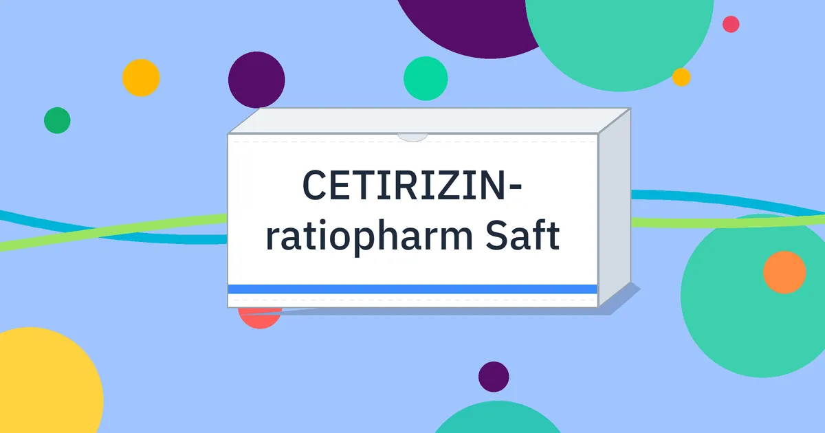 Symbolbild: Packung mit der Aufschrift CETIRIZIN-ratiopharm Saft (PZN 02191091) – Verfügbarkeit und Bezug in Apotheken in Frankfurt am Main