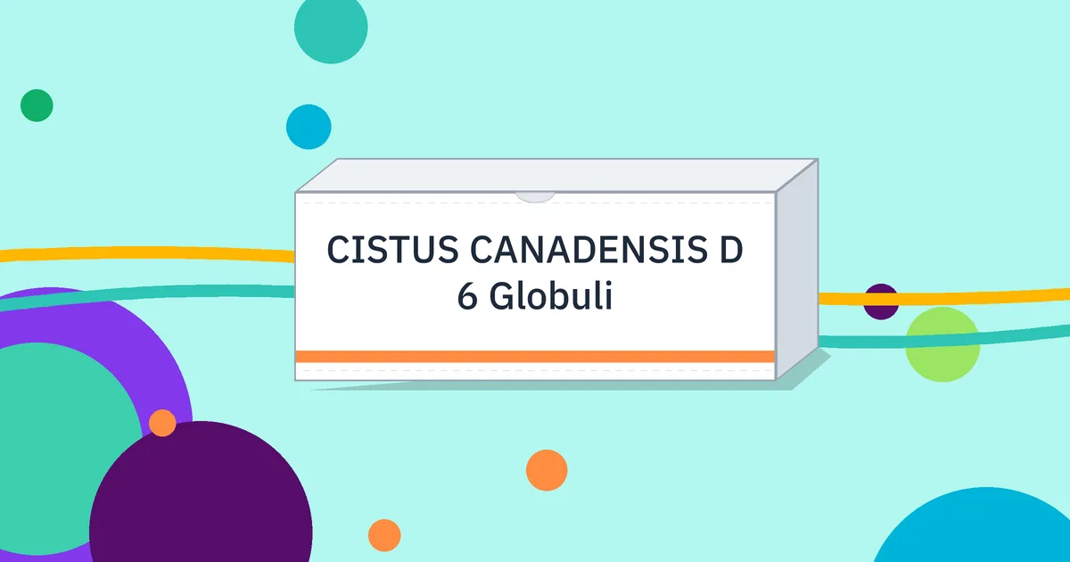 Symbolbild: Packung mit der Aufschrift CISTUS CANADENSIS D 6 Globuli (PZN 07456105) – Verfügbarkeit und Bezug in Apotheken in Frankfurt am Main