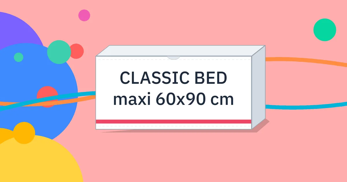 Symbolbild: Packung mit der Aufschrift CLASSIC BED maxi 60x90 cm (PZN 08835069) – Verfügbarkeit und Bezug in Apotheken in Frankfurt am Main
