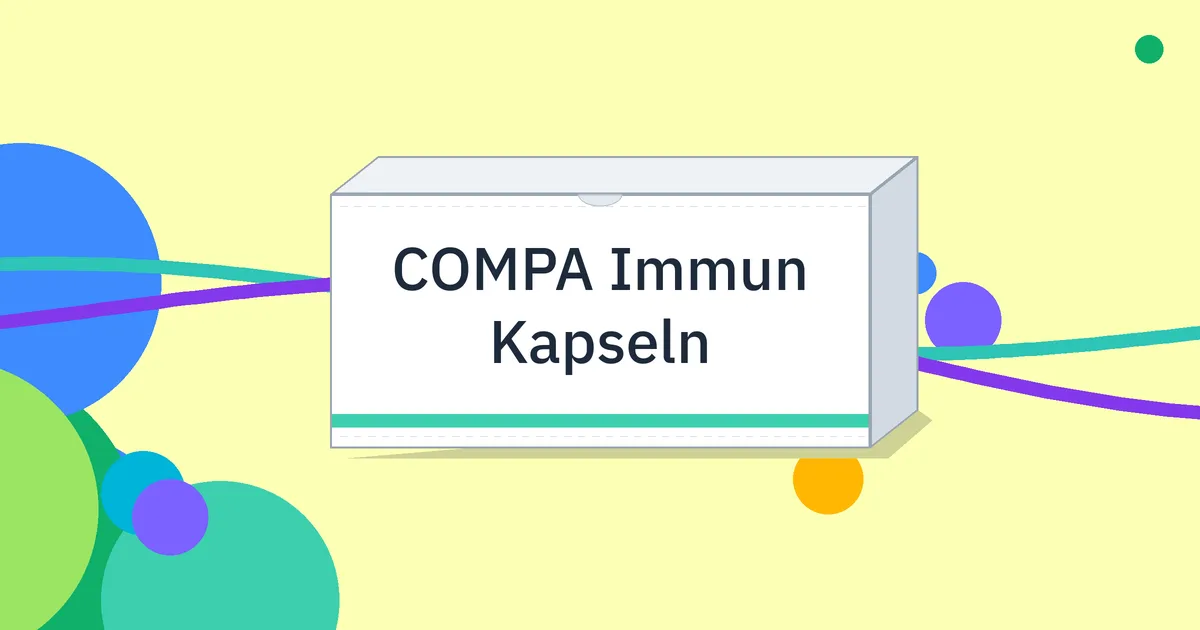 Symbolbild: Packung mit der Aufschrift COMPA Immun Kapseln (PZN 19081053) – Verfügbarkeit und Bezug in Apotheken in Frankfurt am Main